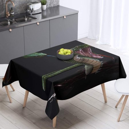 Green Snake Tablecloths African Safari Animals Table Cover Exotic ...