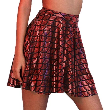 Tatum88 Mermaid Skirt Sparkly Hip Scarf Beach Fish Scale Skirt Party ...