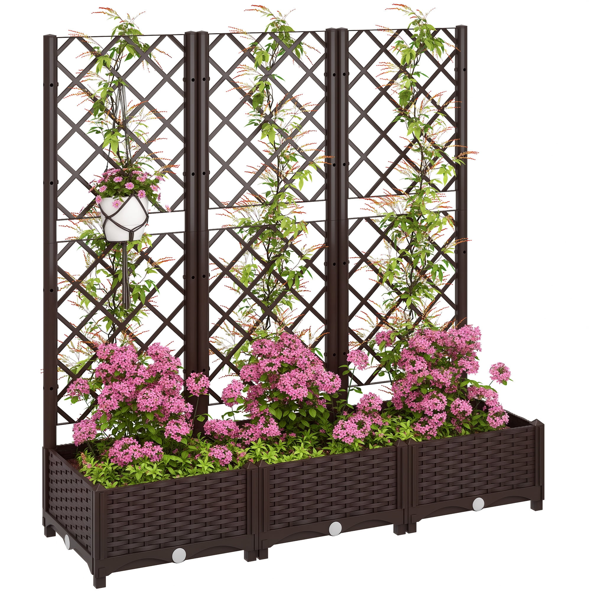 Click here for Outsunny Plastic Raised Bed  Garden Box With Trell... prices