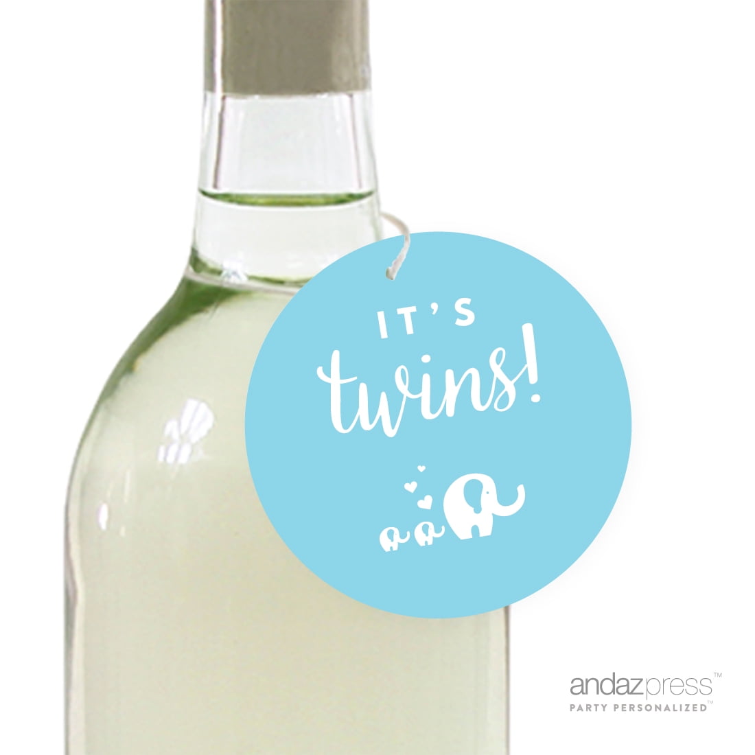 Baby Blue It´s Twins! Round Baby Shower Gift Tags, 24-Pack - Walmart.com