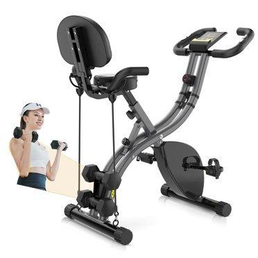 Node Fitness Foldable Indoor Cycling Bike - Upright Stationary Exercise ...