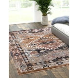 Rugs.com Eco Southwestern Collection Rug – 8' x 10' Khaki Gray Medium ...