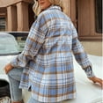 Womens Plaid Corduroy Flannel Shacket Jacket Casual Long Sleeve Button ...