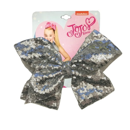 Jojo Siwa - JoJo Siwa Silver Sequin Hair Bow - Walmart.com