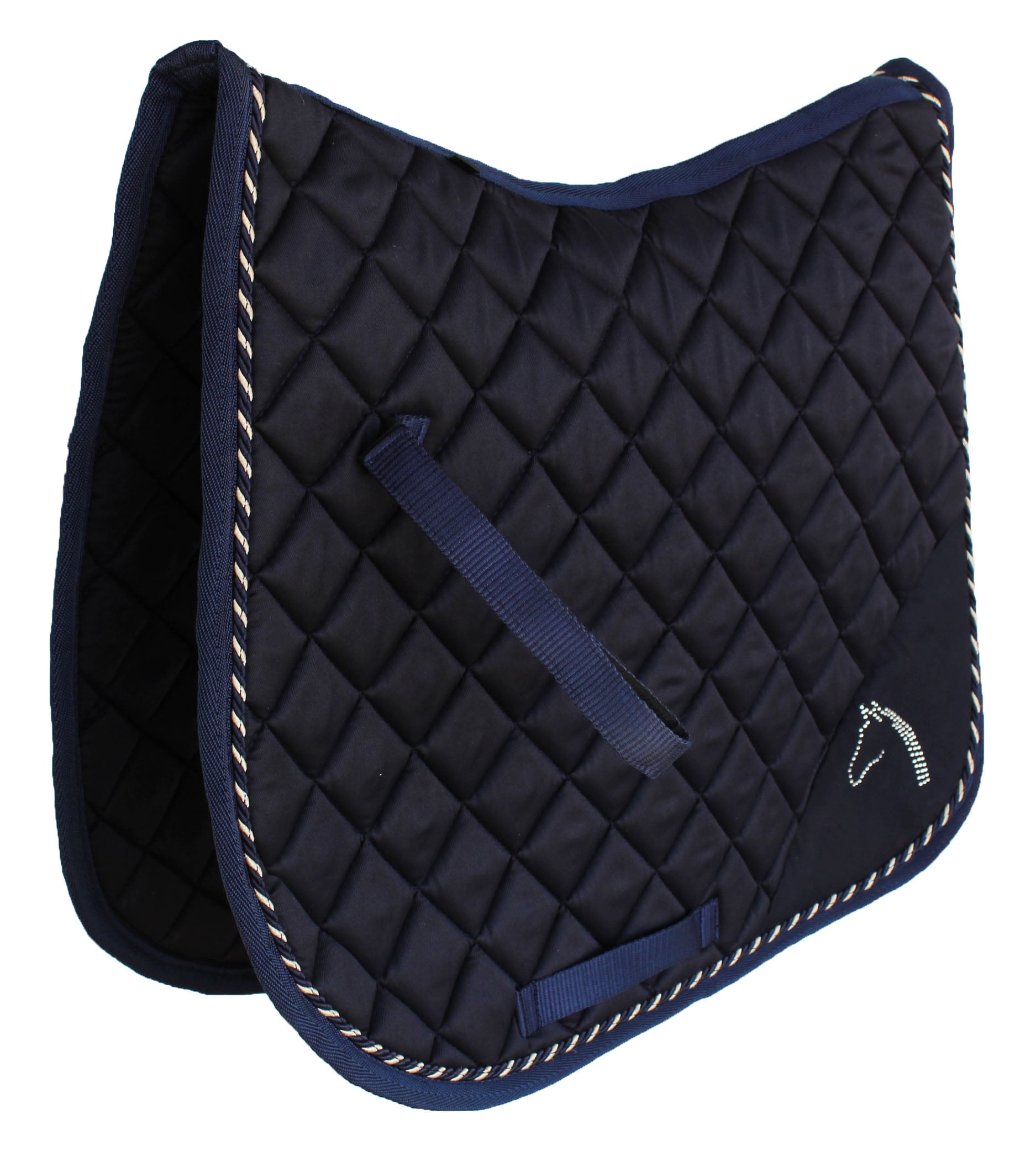 Horse English COB Quilted All Purpose Riding Square Saddle Pad Crystal ...