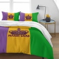 4 Piece Duvet Cover Set Full, Mardi Gras Carnival Flag Soft Breathable ...