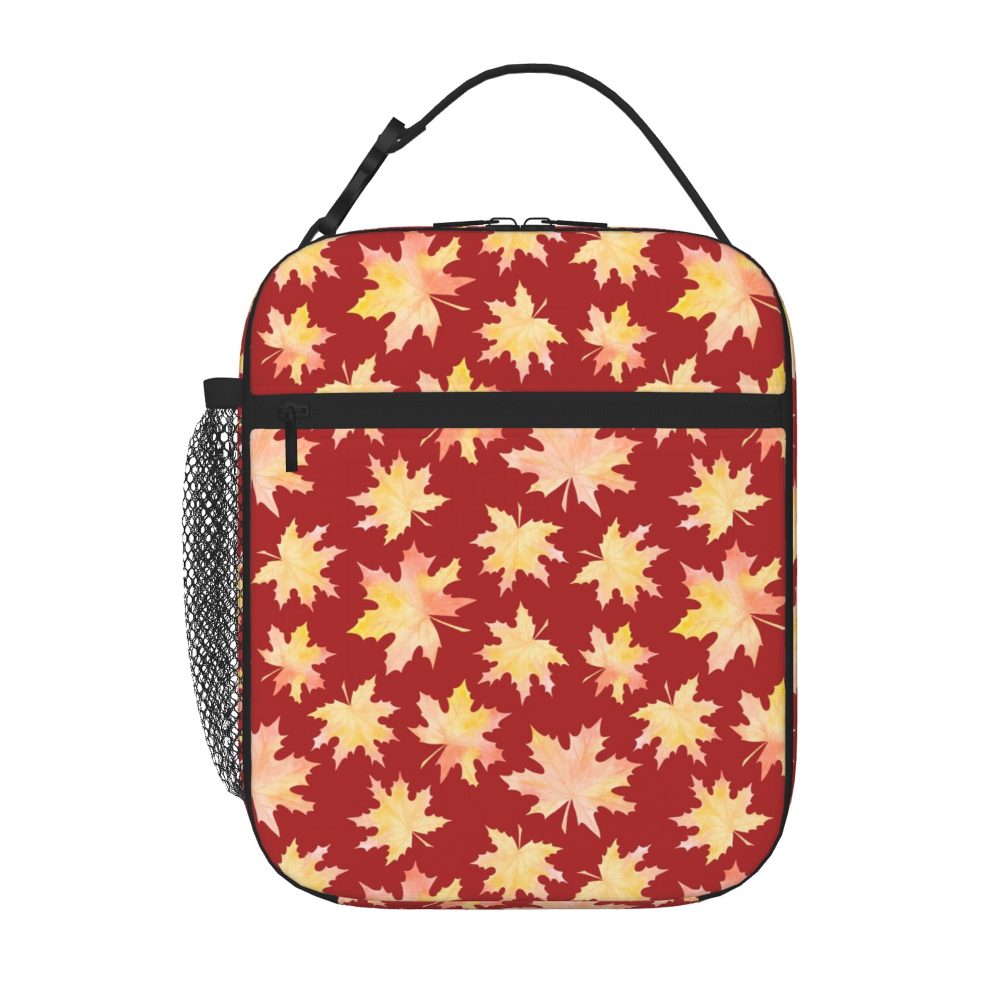 TEQUAN Portable Lunch Bag, Watercolor Yellow Maple Leaves Pattern ...