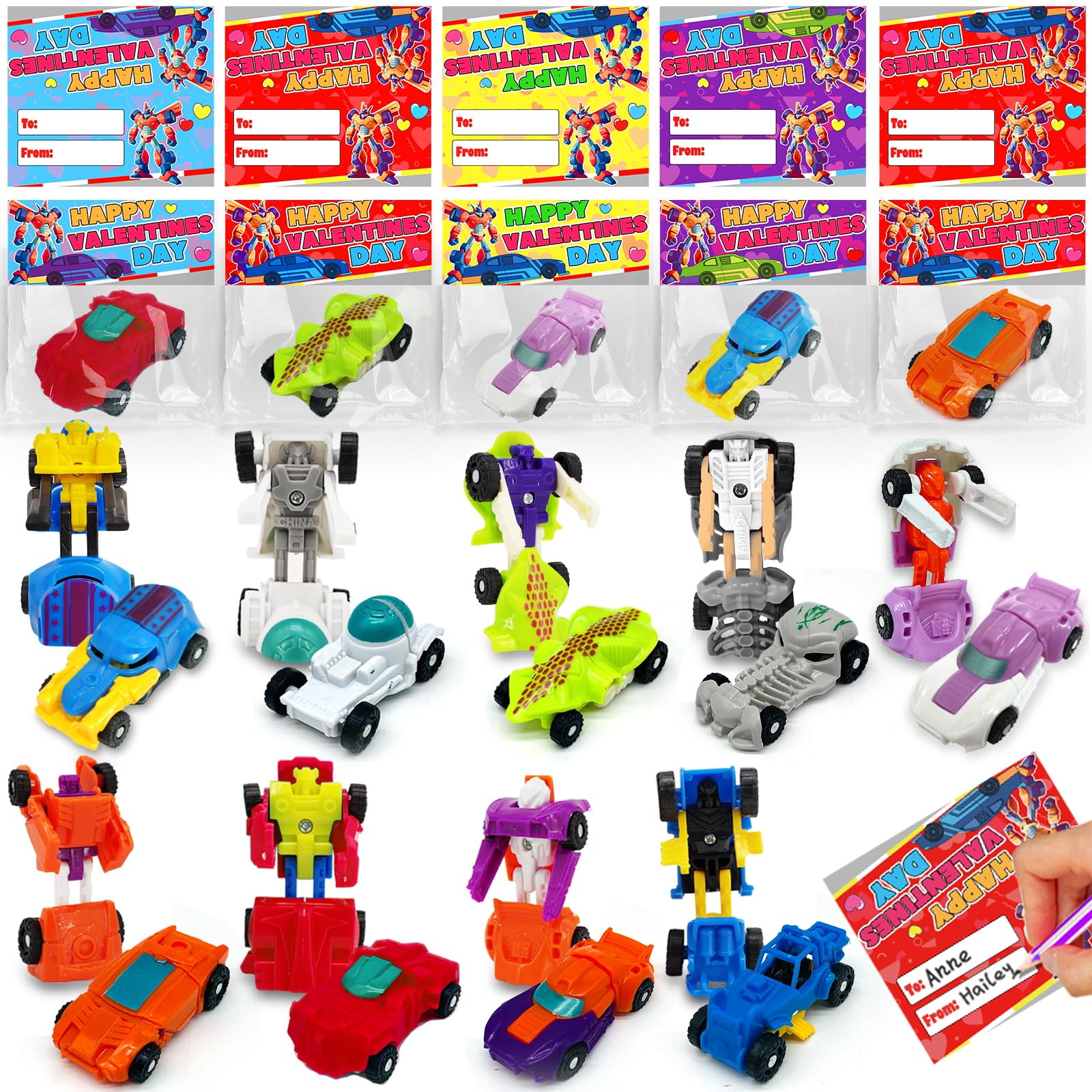Regalos de San Valentín para niños Transform Car Robot Toys x28 ...