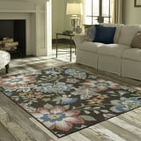 Mainstays Oversized Floral Farmhouse Gray Area Rug, 5'x7' - Walmart.com