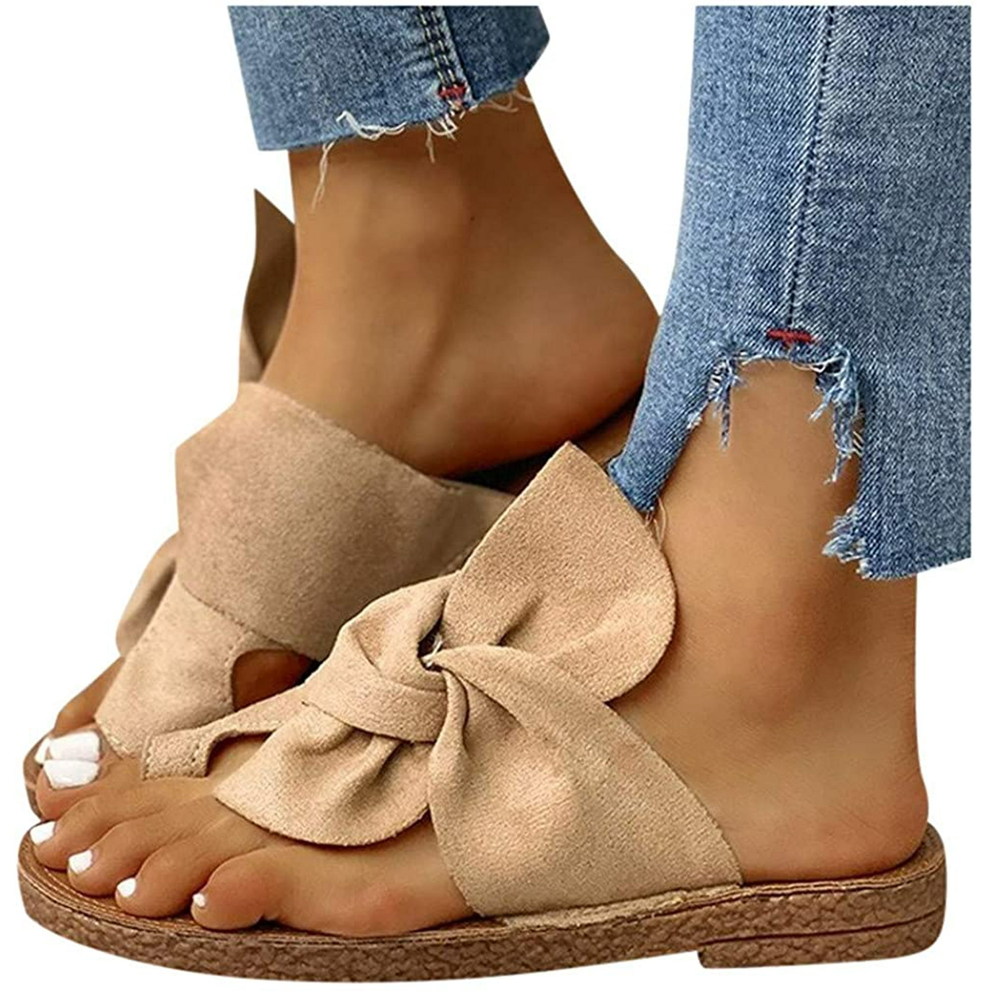 Click here for Geecy Womens Sandals Open Toe Platform Slides Rubb... prices