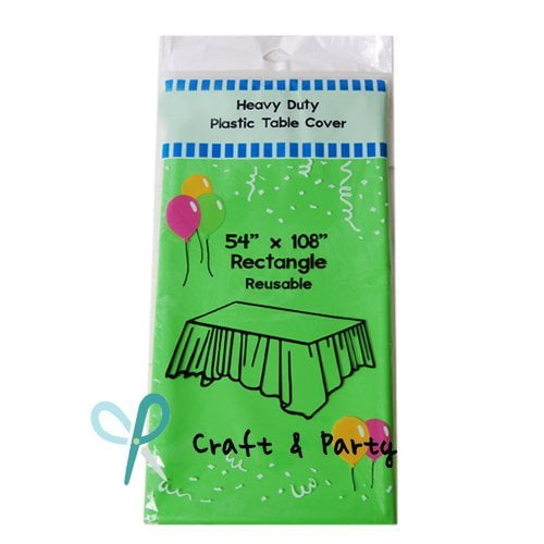 (12-pack) Heavy Duty Plastic Table Covers Tablecloth (Reusable ...