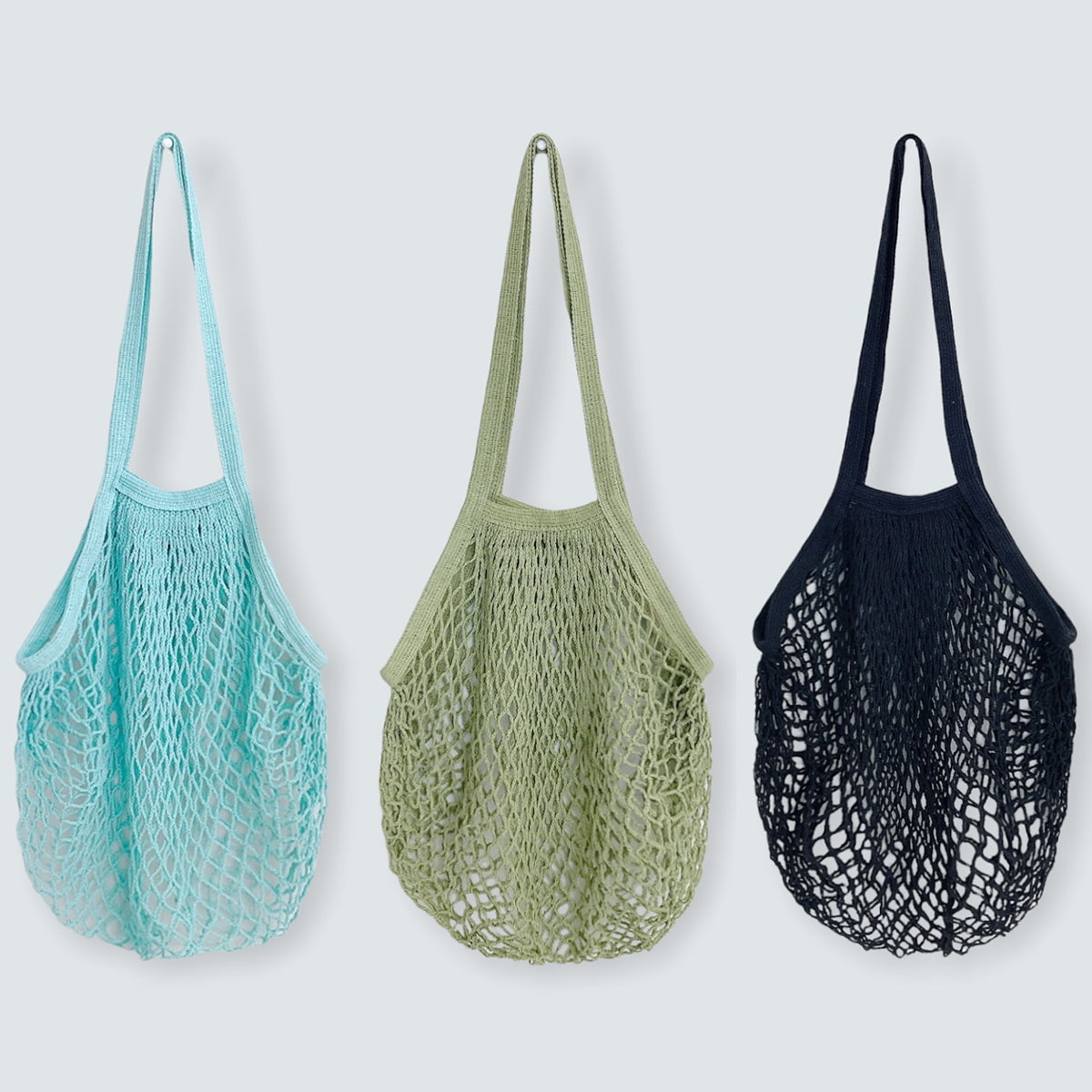 Wrapables Cotton Mesh Net Shopping Bag, Grocery Bag for Vegetables ...