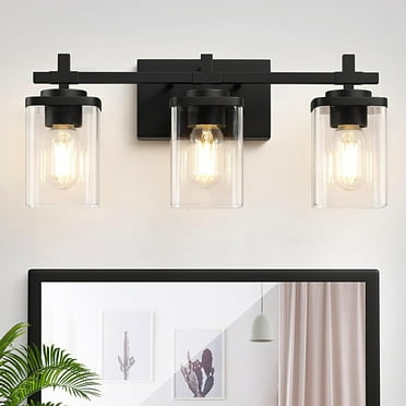 3-Light Modern Vanity Light Fixtures Brushed Nickel Bathroom Light Over ...