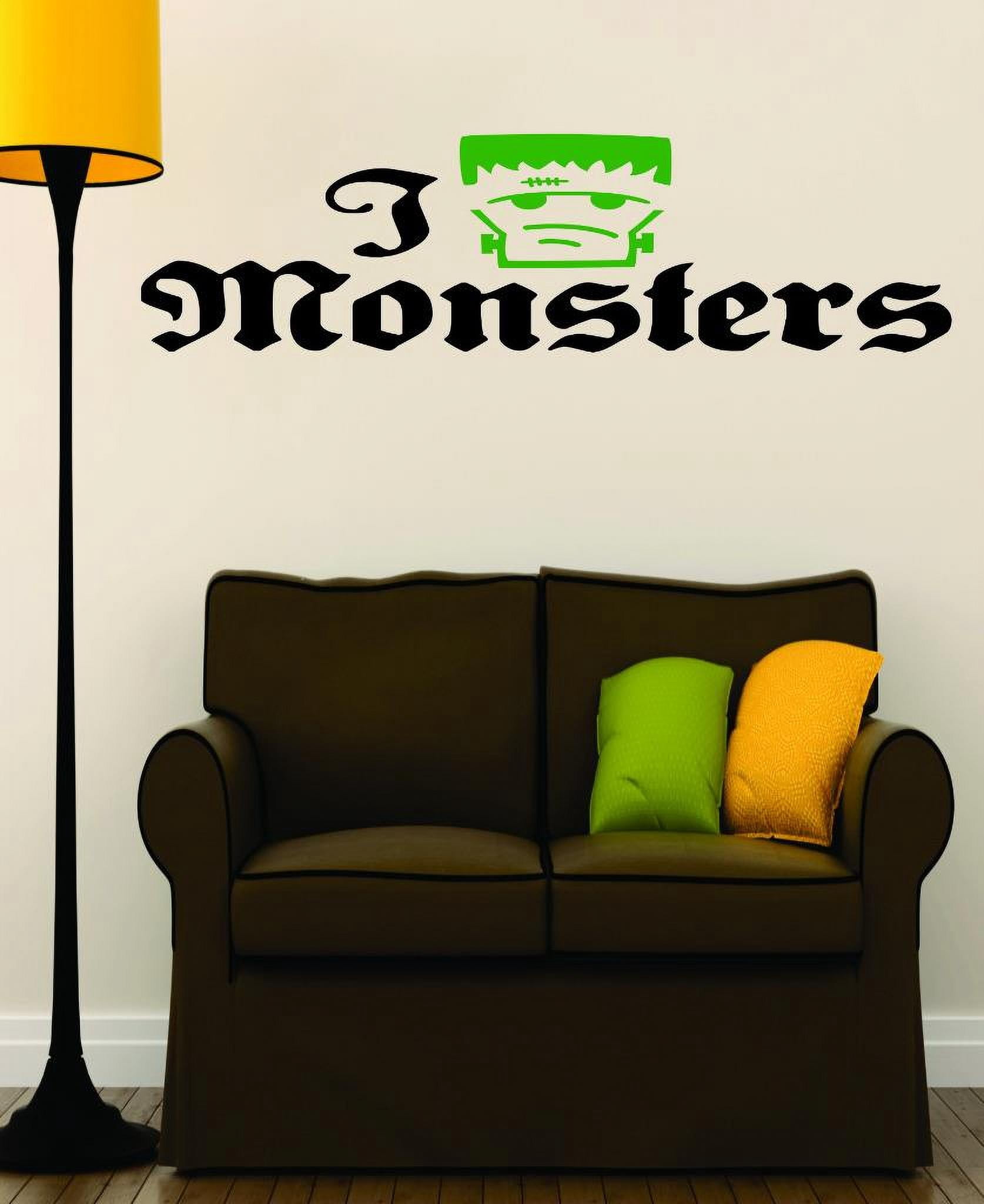 Wall Design Pieces I Love Monsters Halloween Holiday Fall Seasonal Sign ...
