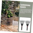 2 Piece Garden Rakes for Soil Loosening and Leaf Collection Plastic ...