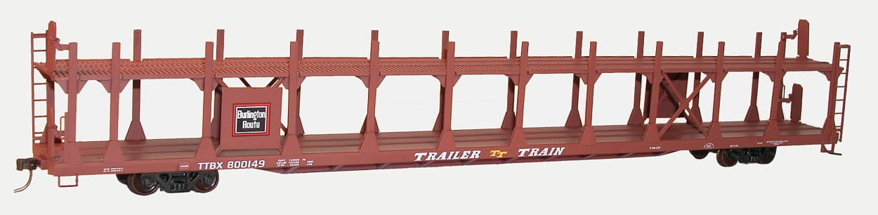 Accurail 92191 HO KIT 89' Bi-Level Auto Rack, CB&Q - Walmart.com