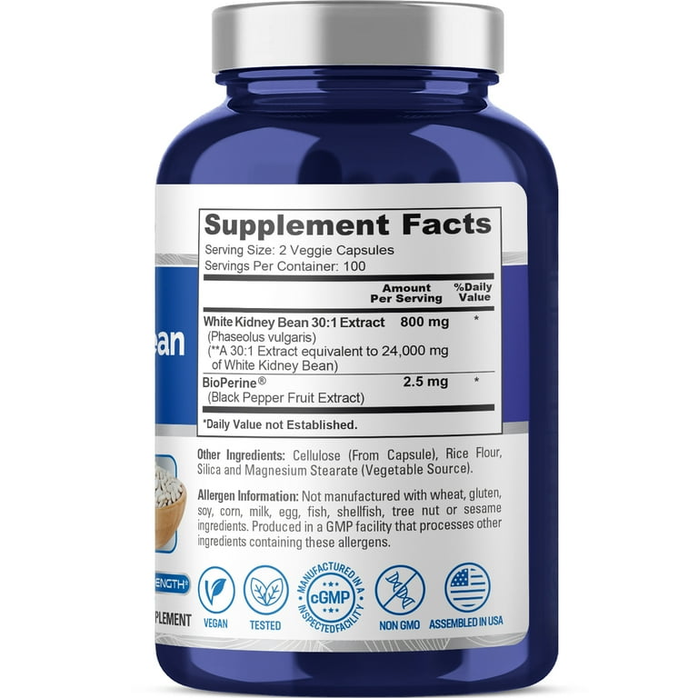 Neoprene Foam Seal White Kidney Bean Extract - 200 Capsules 500mg Each ...