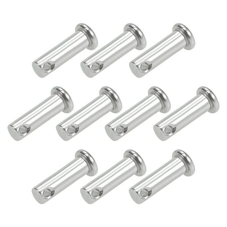 Single Hole Clevis Pins - 8mm x 25mm Flat Head 304 Stainless Steel Link ...