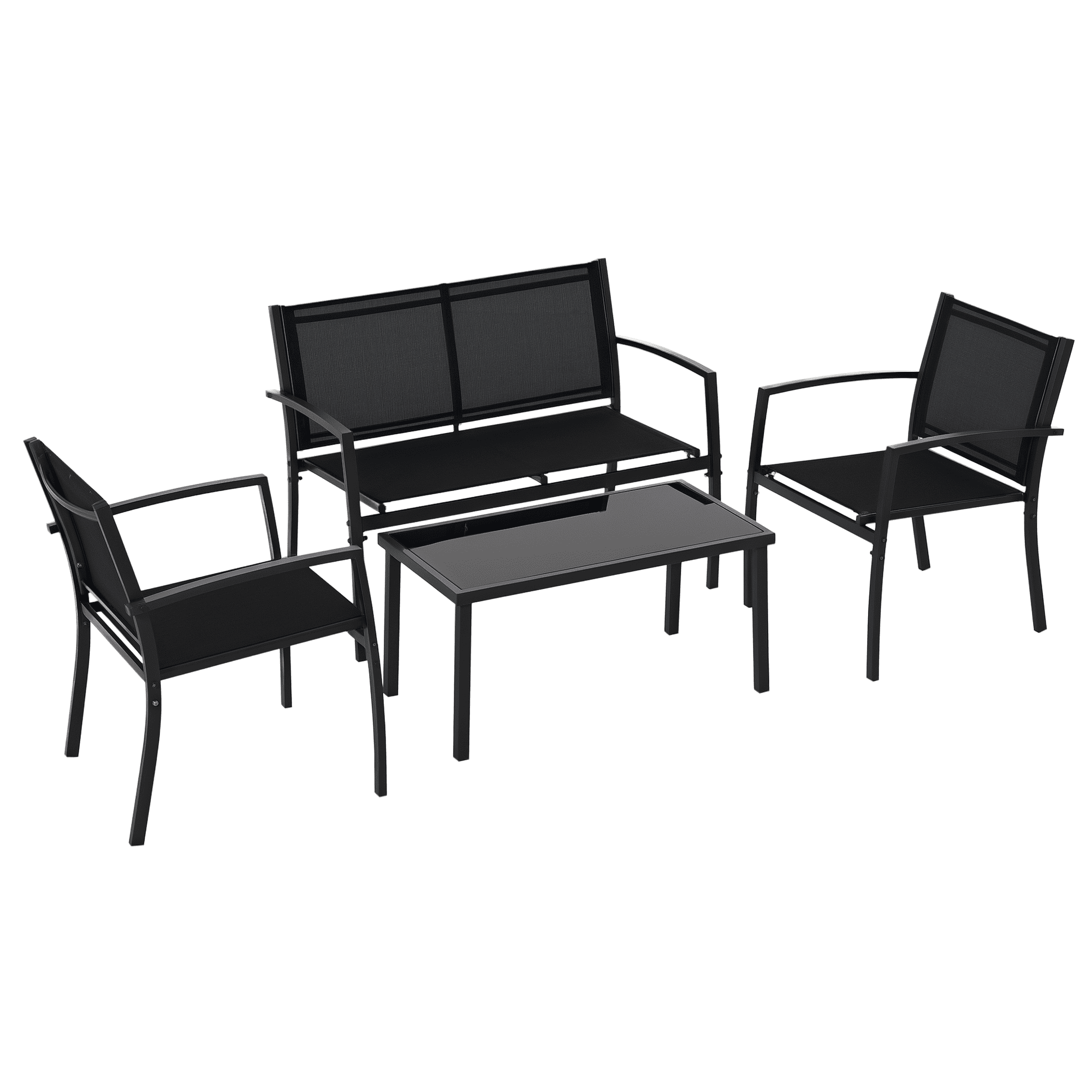 Click here for Outsunny 4 Piece Patio Furniture Set  Metal Outdoo... prices