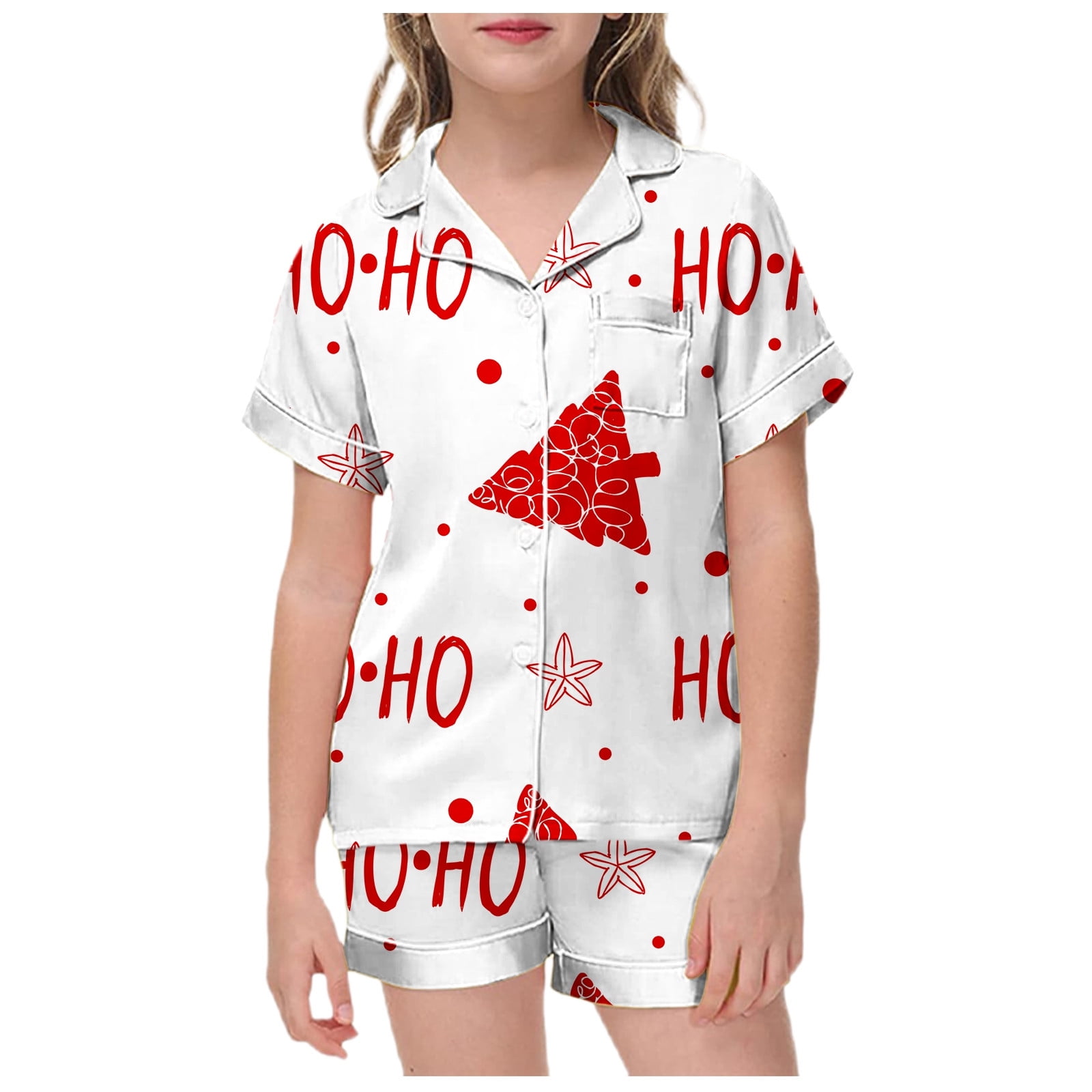 Click here for Tievosa Little Girls Boys Pajamas Set Christmas Sa... prices
