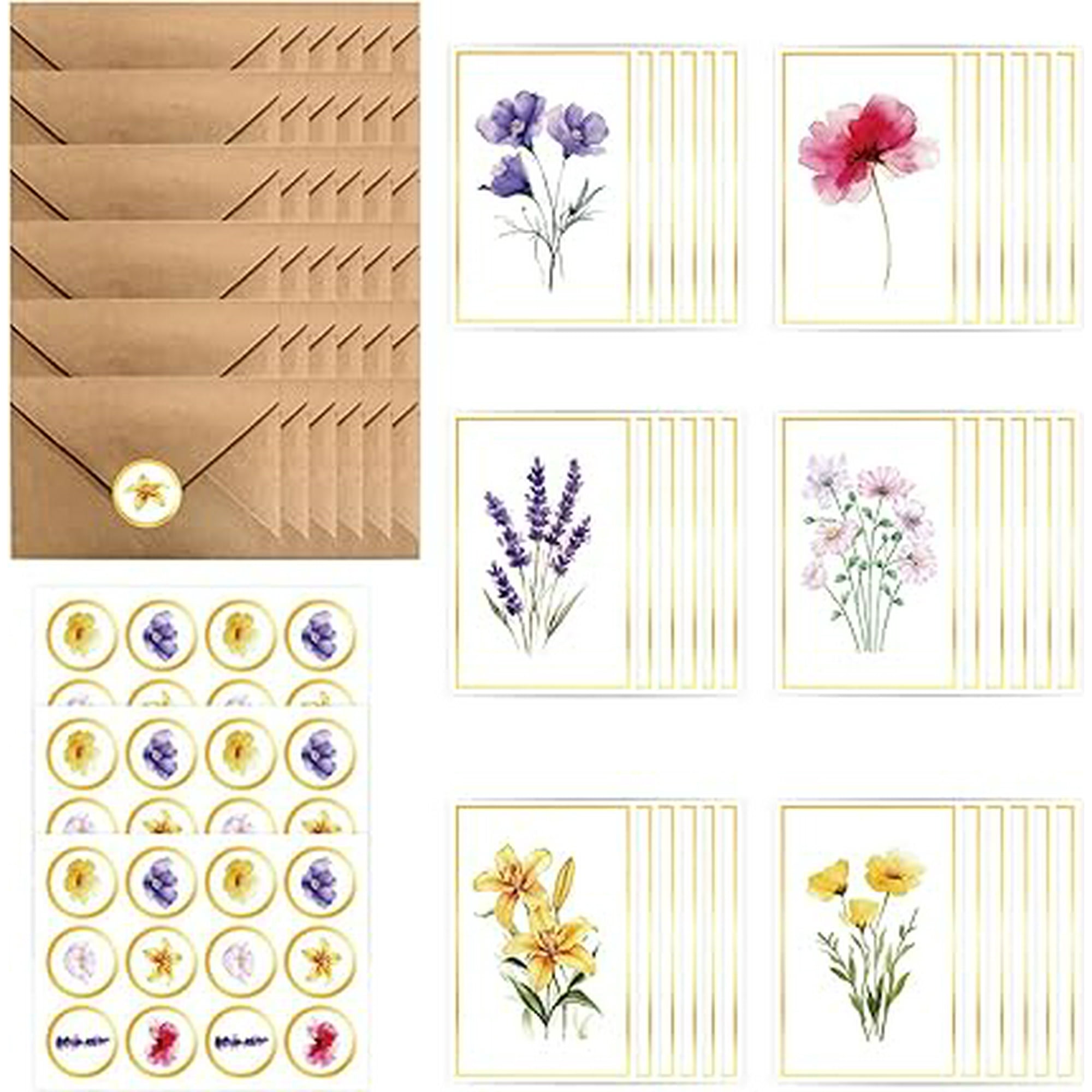 Click here for Zynery 36 Plain Blank Cards With Envelopes greetin... prices