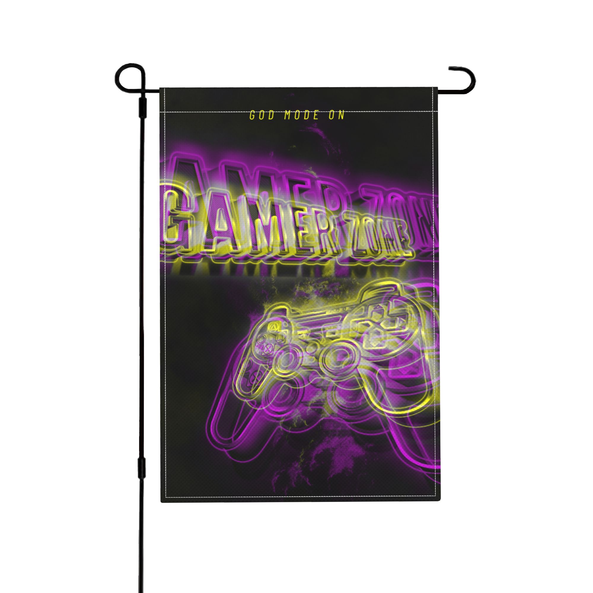 TEQUAN Fuchsia Gamer Zone 3D Game Controller Garden Flags, 18 x 12 inch ...