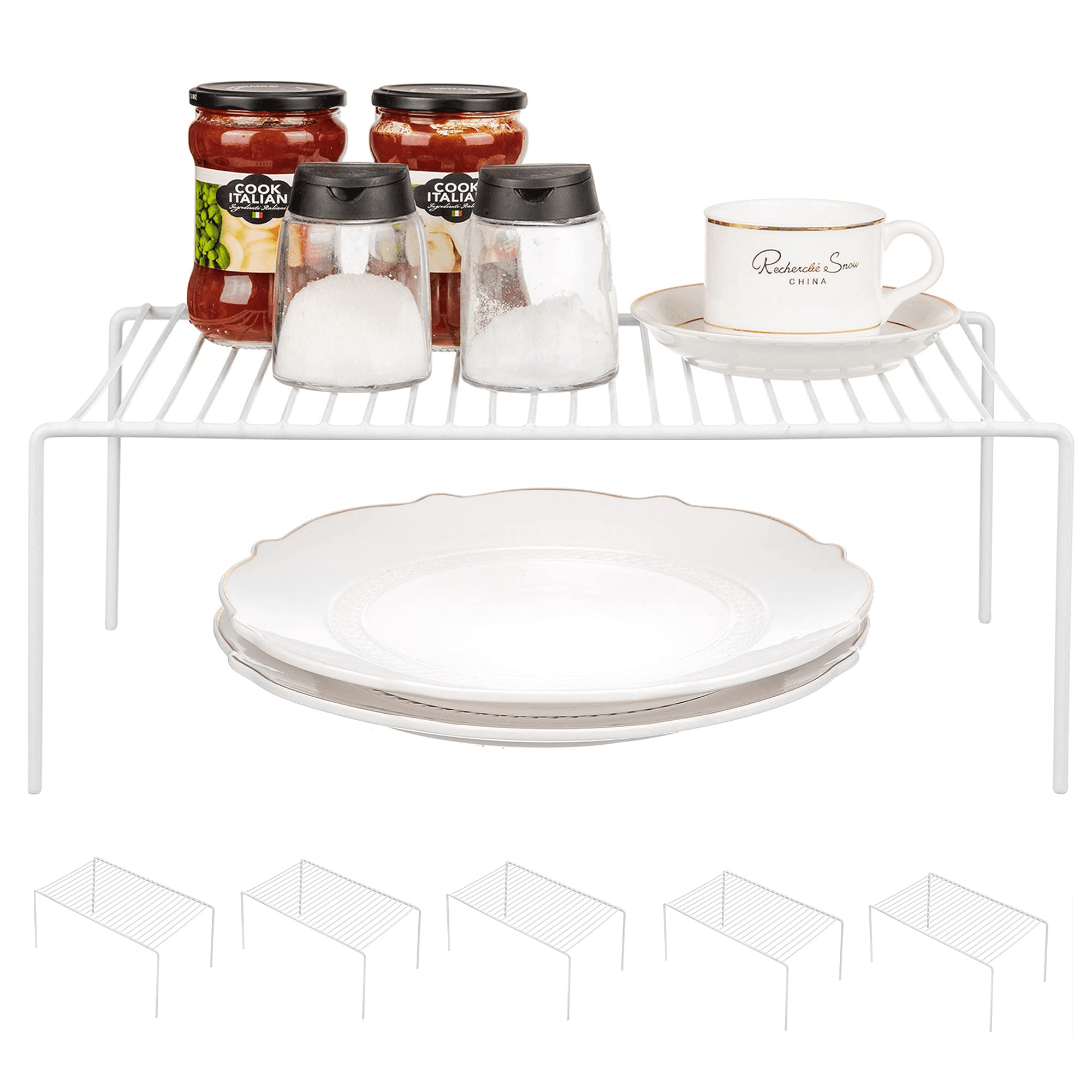 SANNO 6 Pack Medium (13 x 9.4 Inch) Freezer Cabinet Storage Shelf Rack ...