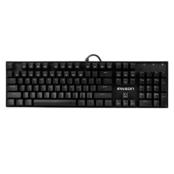 IPASON Mechanical Keyboard 104-key Metal Gaming Keyboard Blue Switch N ...