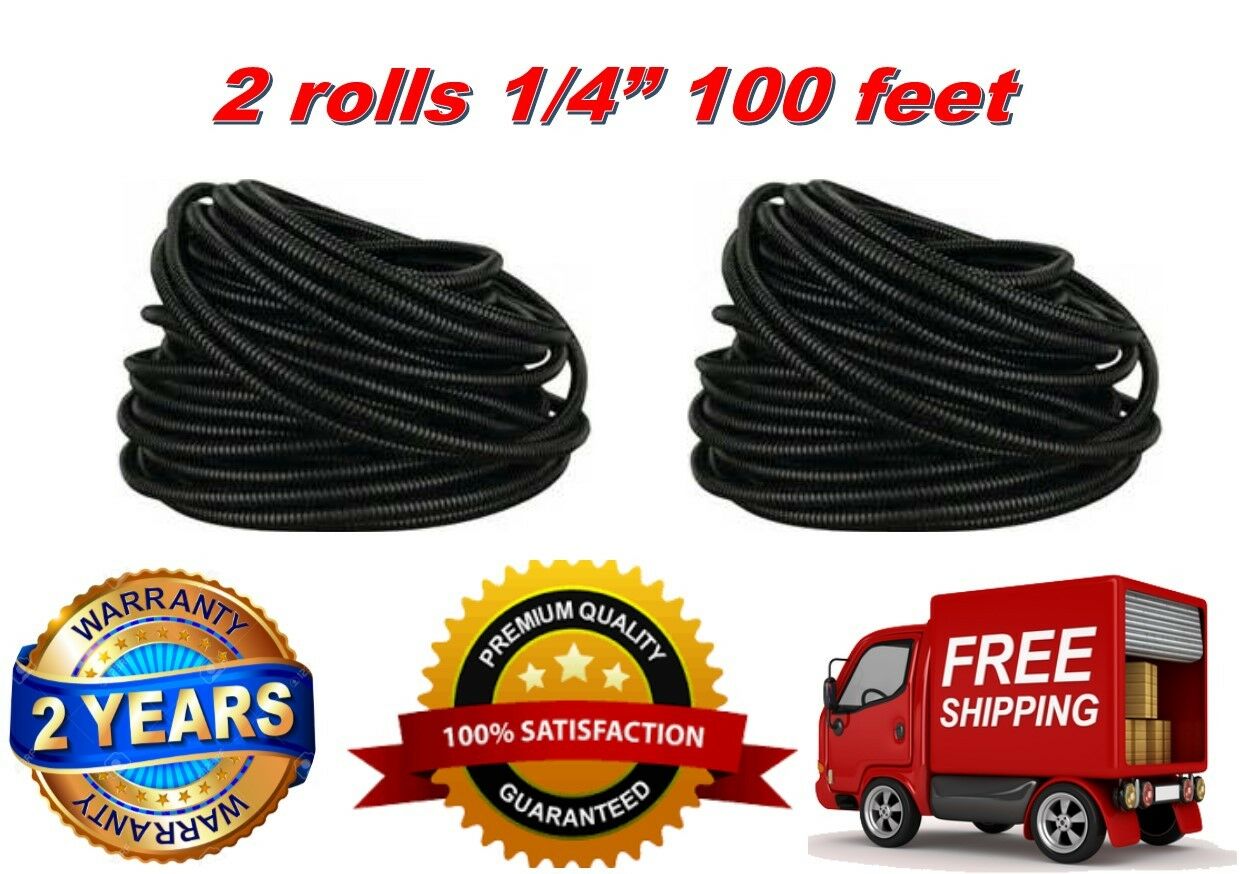 Absolute USA 2 rolls 100 ft 1/4" split wire loom conduit polyethylene ...