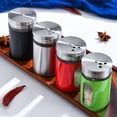 ACDANC 2026 New 5 Pcs Salt and Pepper Shakers 304 Stainless Steel Lid ...