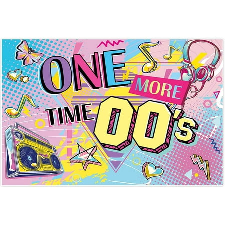 cueiha 68" x 45" Early 2000s Backdrop One More Time 00s Back to 00s Hip ...