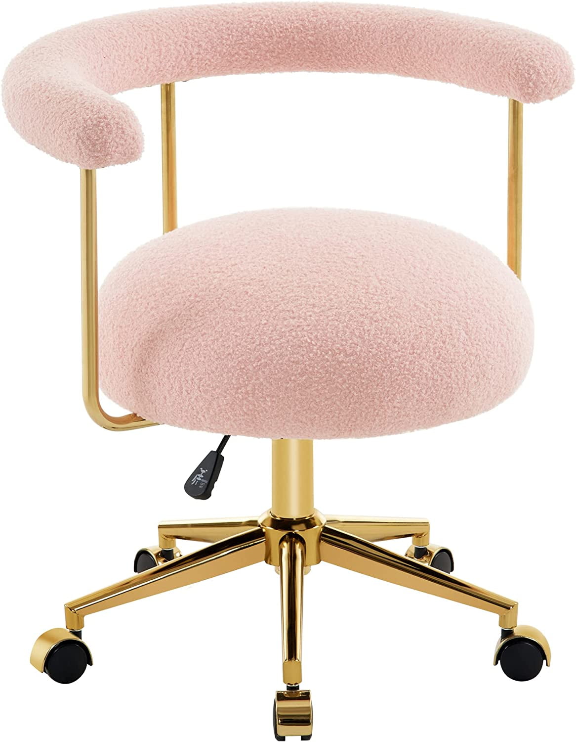 BarberPub Manicure Chair with Rolling Wheels Modern Makeup Vanity Chair ...