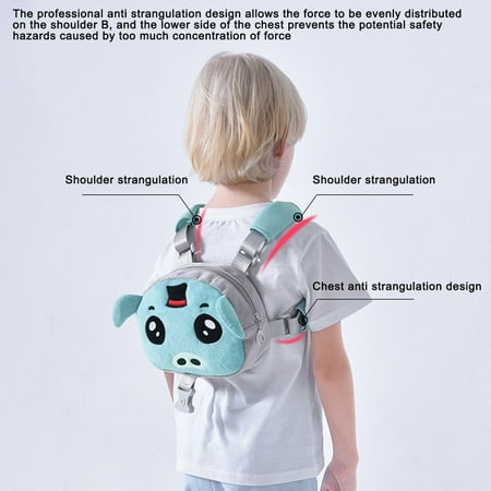 Kids Leash Backpack Harness 3 In 1 Anti Lost Locking Wrist 1.5m Link ...