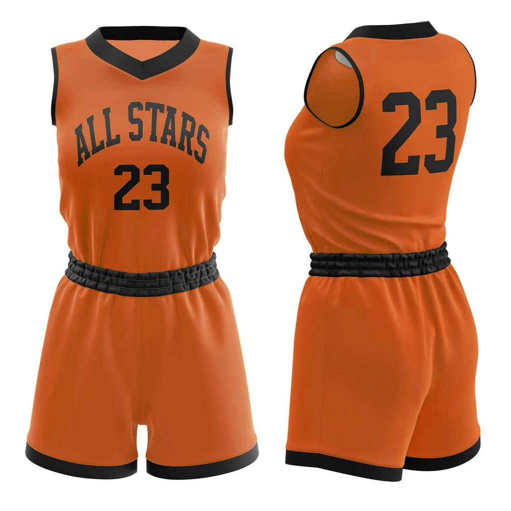 Basketball Girls Uniforms. MOQ 10 Kits. Orange. - Walmart.com