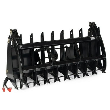 "Titan Attachments 60"" Root Grapple Rake V2 for Landscaping & Universal Skid Steer" - Walmart.com