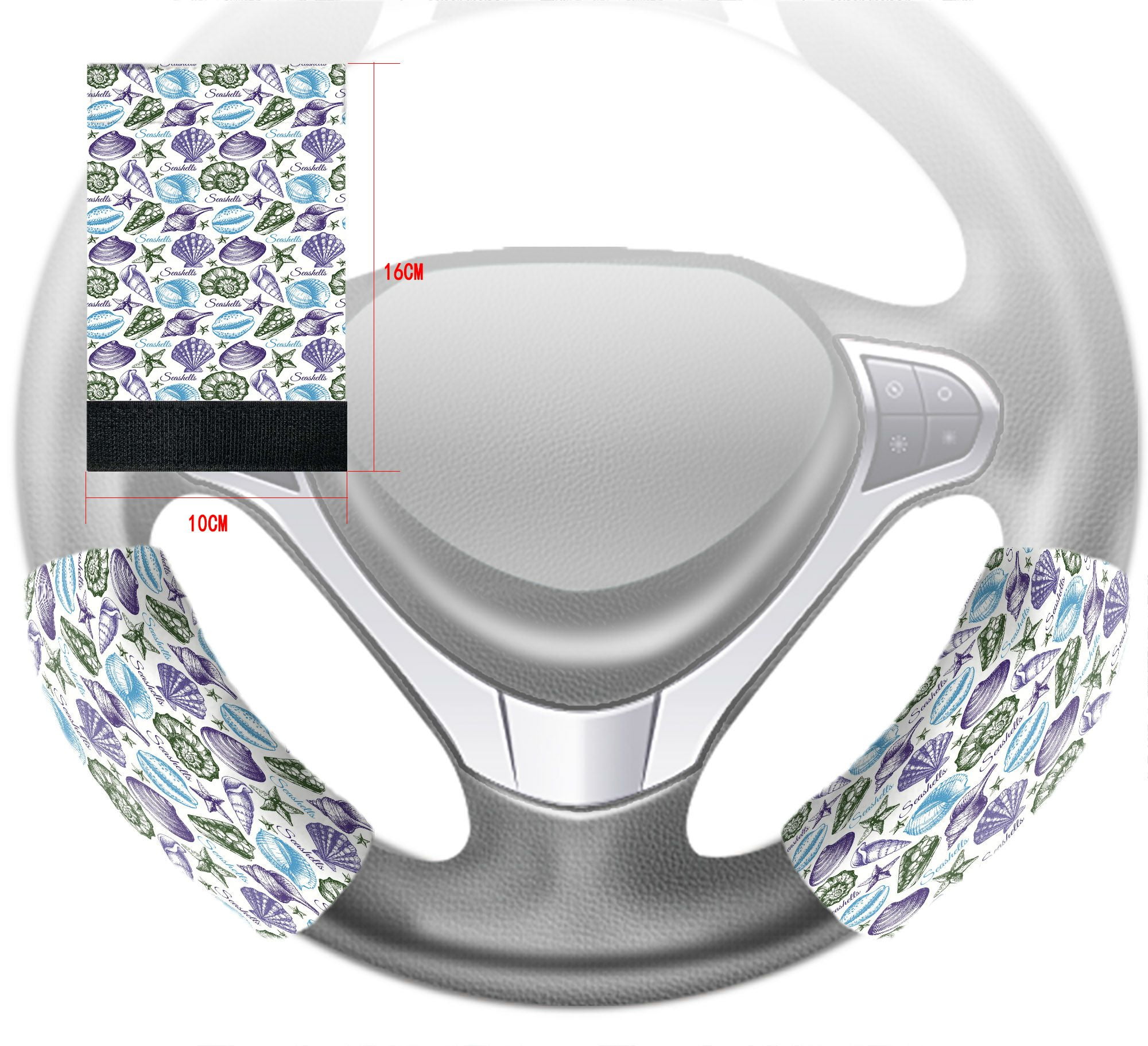 ZKGK Underwater World Sea Life Ocean Animals Fish Coral Steering Wheel ...