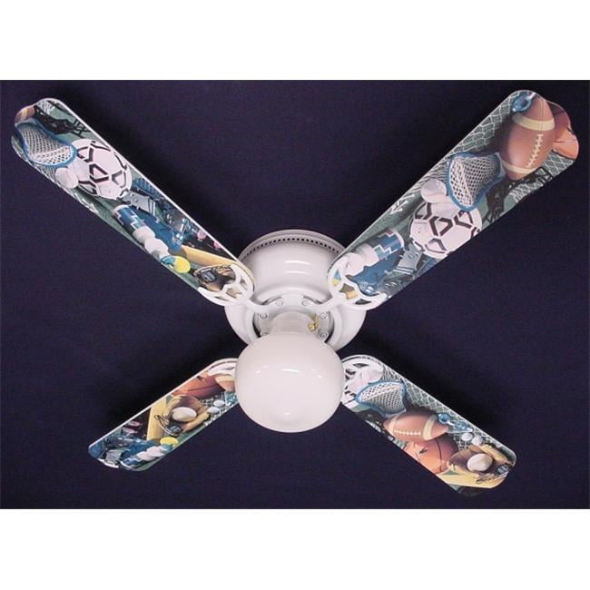Ceiling Fan Designers 42FAN-KIDS-SFBS Soccer Football Baseball Sports ...