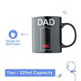 Light Autumn 11 oz Heat-Sensitive Coffee Mug with Battery Meter, Black ...