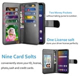 6.2" LG Stylo 5 Wallet Case, LG Stylus 5 PU Leather Case, Njjex Luxury ...