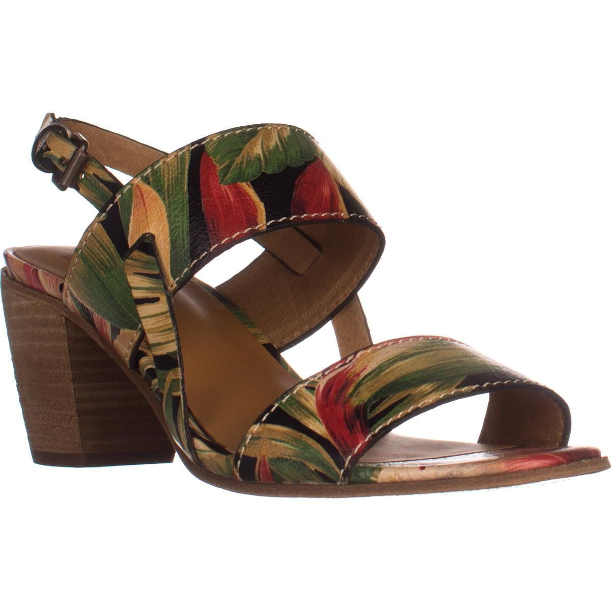 Womens Patricia Nash Romana Block Heel Sandals - Cuban Tropical Black ...