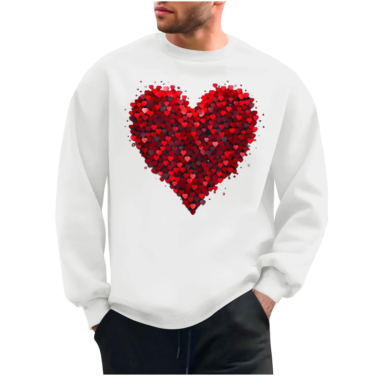 Click here for Tqyyweavej Men Hoodies Mens Valentines Day Printed... prices