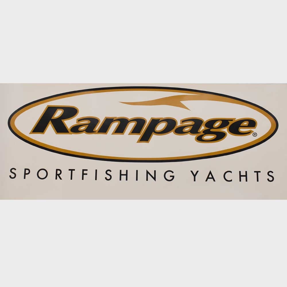 Rampage Yachts Boat Brand Decal V1297100 | Black Gold 34 3/4 Inch ...