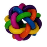 Multipet Nobbly Wobbly 4" Interwoven Rubber Ball, Colorful Fetch Toy ...