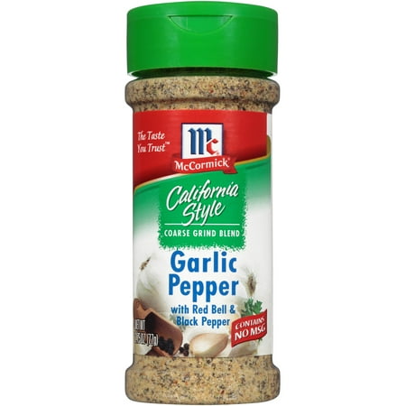 McCormick California Style Coarse Grind Blend Garlic Pepper, 2.75 oz ...