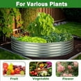4x4x1ft Round Galvanized Raised Garden Beds Outdoor, Steel Fire Pit ...