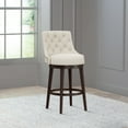 Hillsdale Furniture Halbrooke Wood Bar Height Swivel Stool Cream