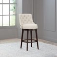Hillsdale Furniture Halbrooke Wood Bar Height Swivel Stool Cream