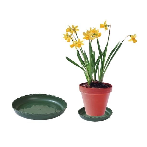 1 Pack Army Green 330# Flower Pot Water Tray Mobile Chassis Base Flower ...