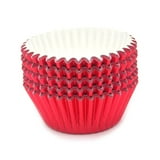Mombake Standard Foil Red Cupcake Liners Muffin Baking Cups for Party ...