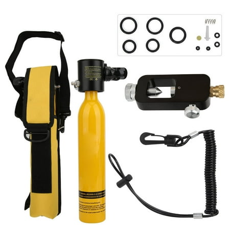 Underwater Emergency Oxygen Cylinder Diving Rebreather 500ML Diving ...